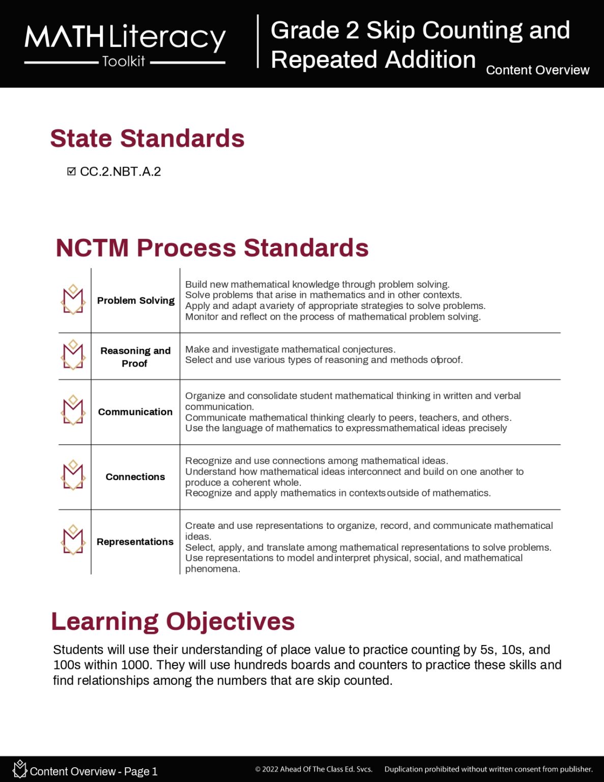 Skip Counting and Repeated Addition Toolkit - ProActiveEd
