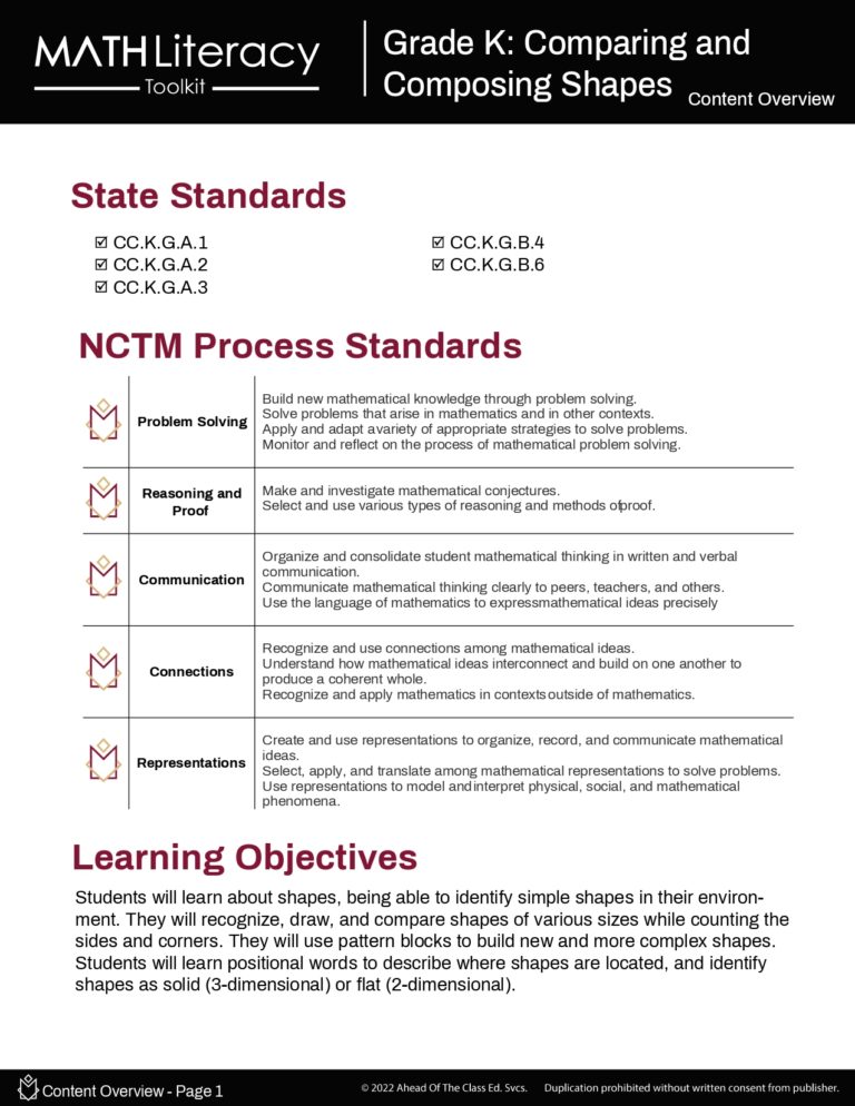 Comparing and Composing Shapes Toolkit - ProActiveEd